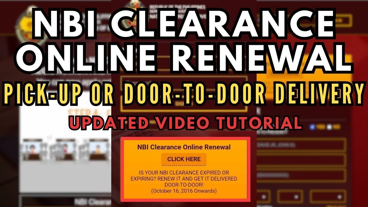 NBI CLEARANCE ONLINE RENEWAL (PICK-UP OR DOOR-TO-DOOR DELIVERY ...