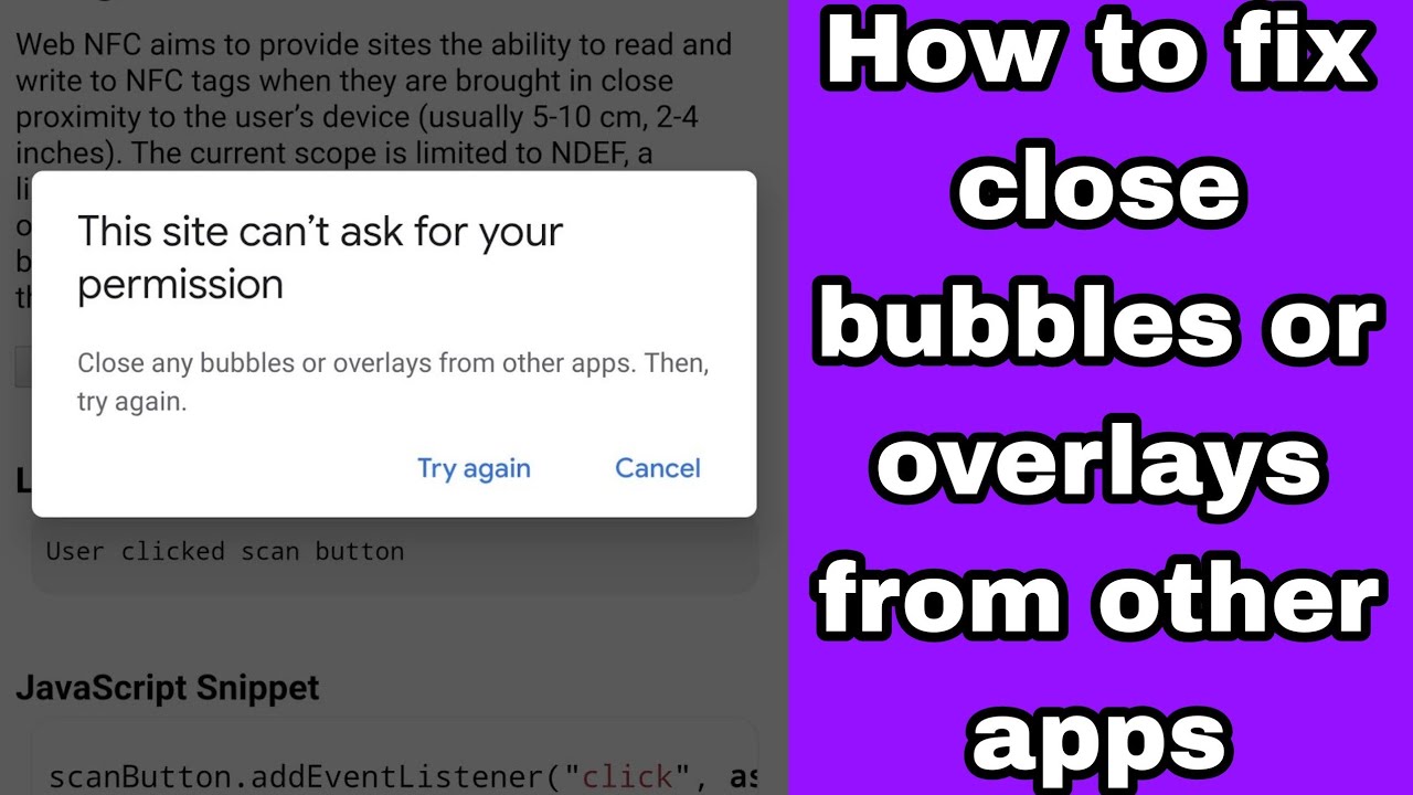 How to fix close bubbles or overlays from other apps chrome Android ...