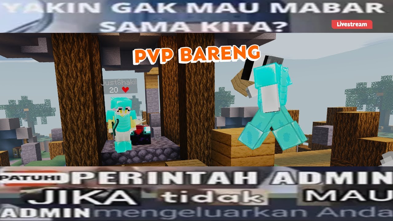 PATUHI PERINTAH ADMIN 🗣🗣💥💥 - Minecraft PVP - YouTube