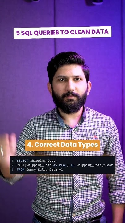 5 essential SQL queries to Clean Data! 🚀 #datascience #sql #datacleaning #learningsql #techtips ...