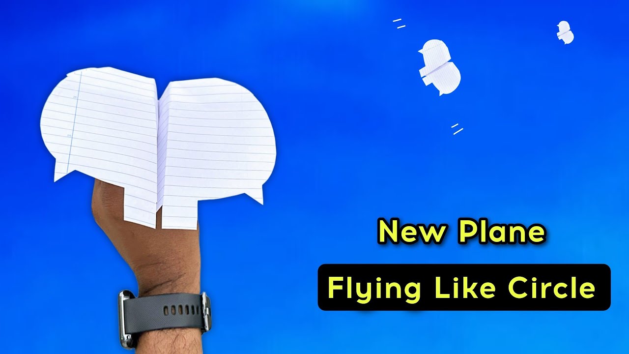 new circle flying plane, notebook paper circle plane, flying new circle ...