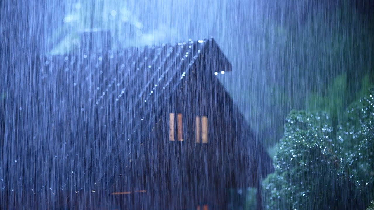 ⚡⚡Sonidos de Lluvia y Truenos ⚡Con lluvia relajante y truenos en techo ...