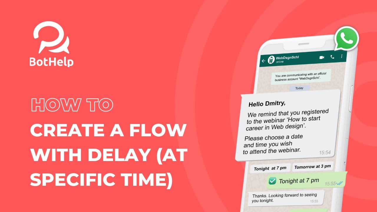 How to create a flow with delay (at specific time) - YouTube