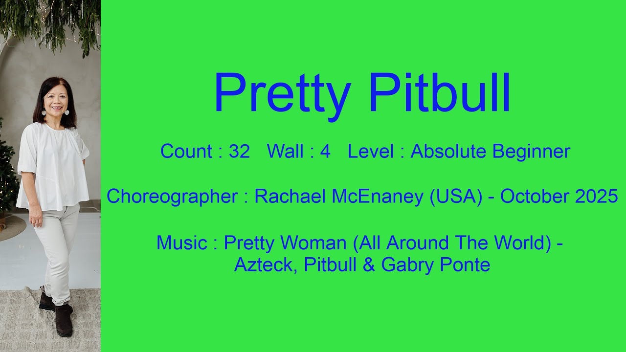 Pretty Pitbull Line Dance Teach & Demo - YouTube