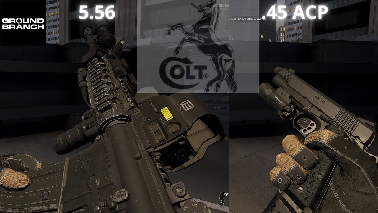GROUND BRANCH. COLT 5.56 - COLT .45 - YouTube