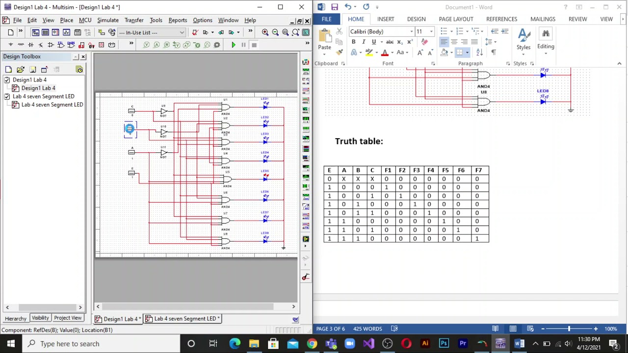 Simulation of seven segment curcuit - YouTube