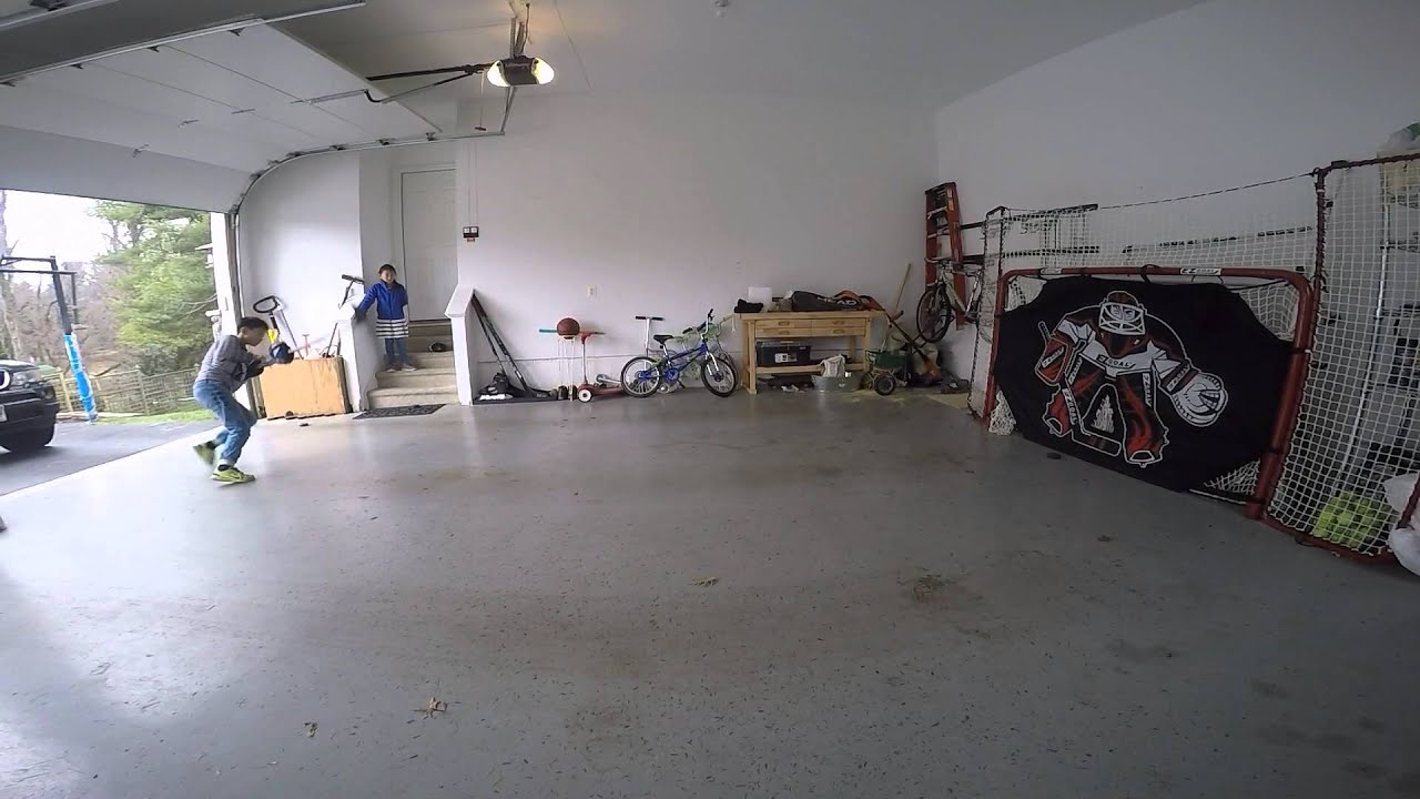Ethan's Shooting Drill in garage - YouTube