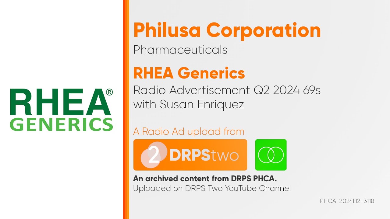 RHEA Generics Radio Ad Q2 2024 69s with Susan Enriquez - YouTube