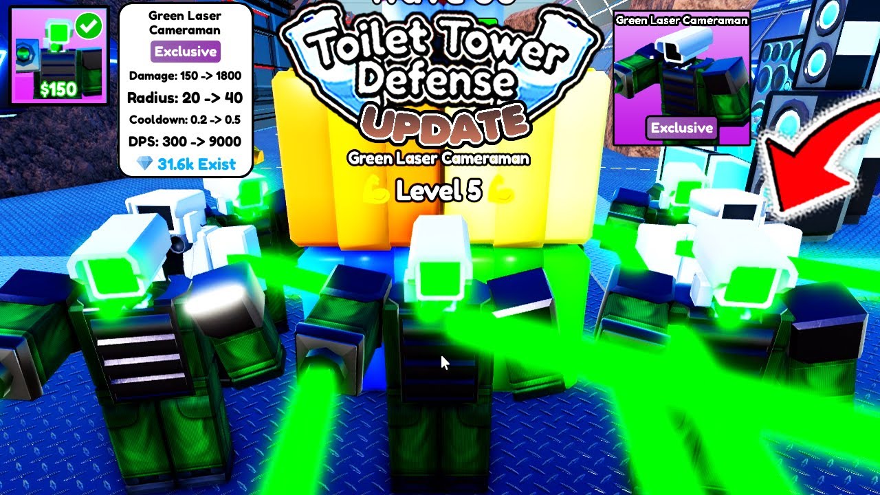 TOILET TOWER DEFENSE! SHOWCASE DO GREEN LASER CAMERAMAN! (VALE A PENA ...
