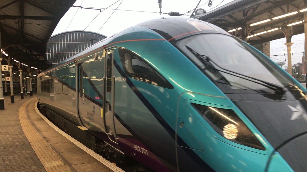 Transpennine Express Nova 1, class 802 at Newcastle - YouTube
