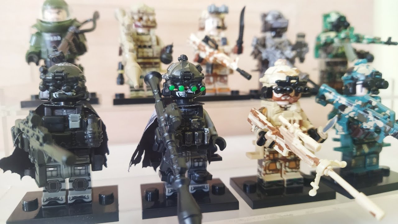 Lego military army squad minifigure | KSK, ghost special force, navy ...