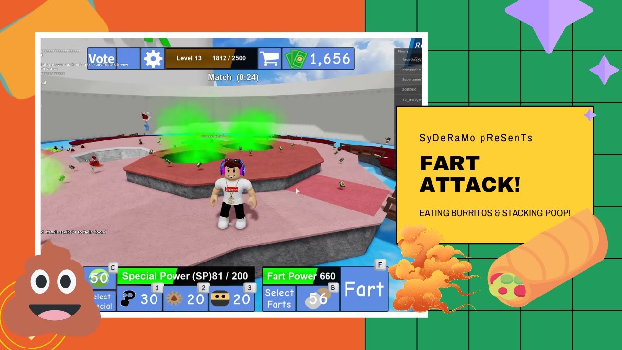 Eating Burritos & Stacking Poop - Playing Fart Attack for the first ...