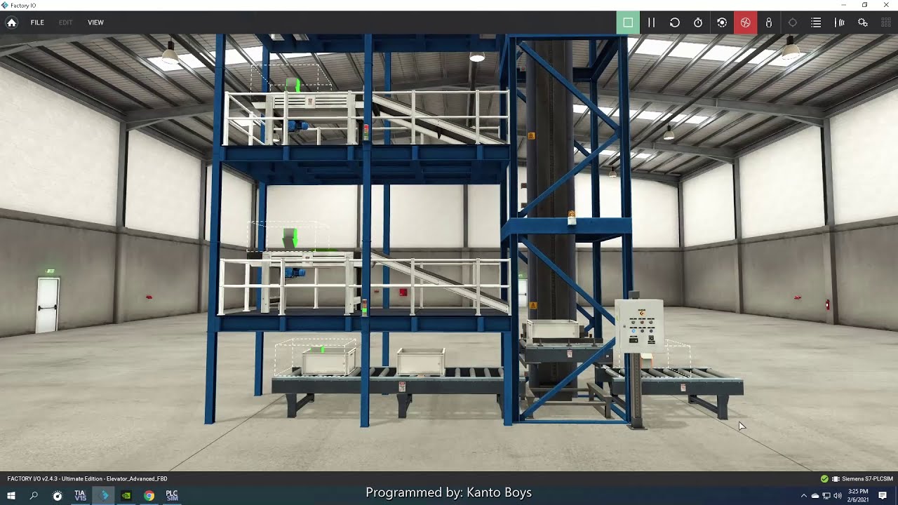 Elevator Advance Factory IO Exercises - YouTube
