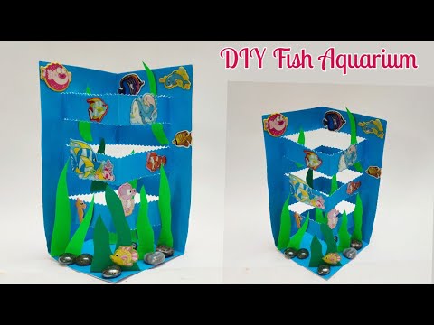 Fish Aquarium Craft 🐬🐟| Aquarium for School Project 🐠🐡| Diy Fish ...