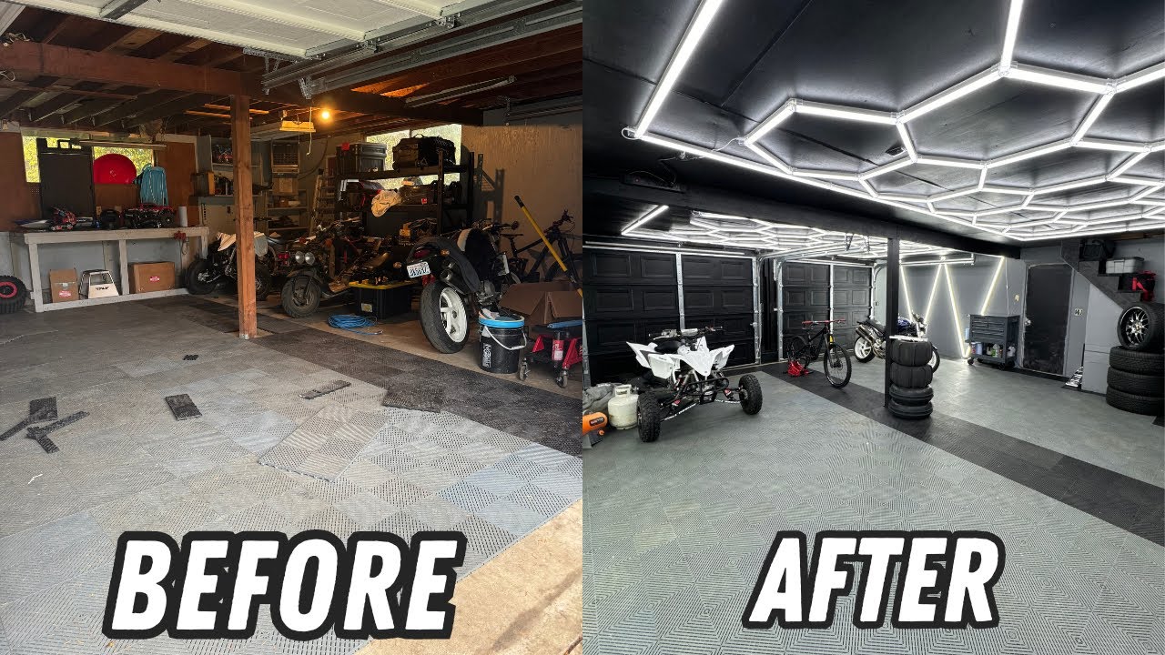 Building A Car Guys DREAM GARAGE In Under 25 Minutes - YouTube
