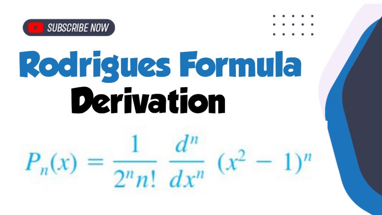 Rodrigues formula || Derivation || Legendre's polynomial generator ...