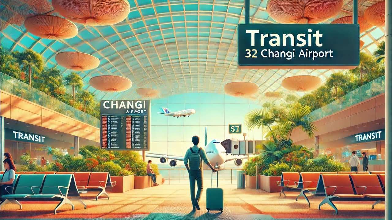 Transit Changi Airport Singapore - Transfer Walk Terminal 3 to 2 - YouTube