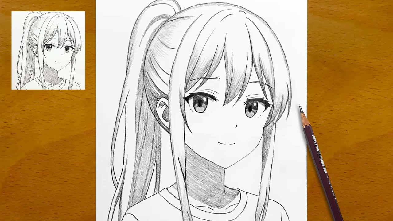 How to Draw a Cute Anime Girl Step by Step || Easy Anime Sketch ...