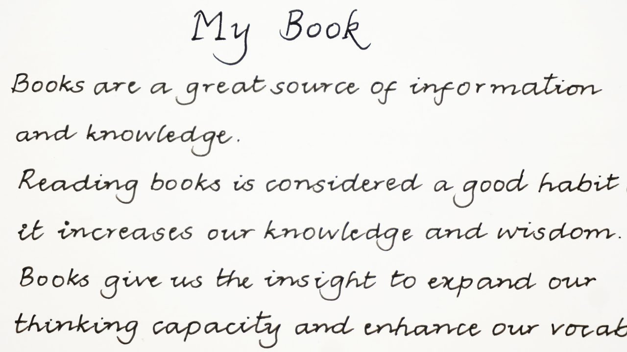 10 Lines Essay on My Book | Beautiful and calm Handwriting - YouTube