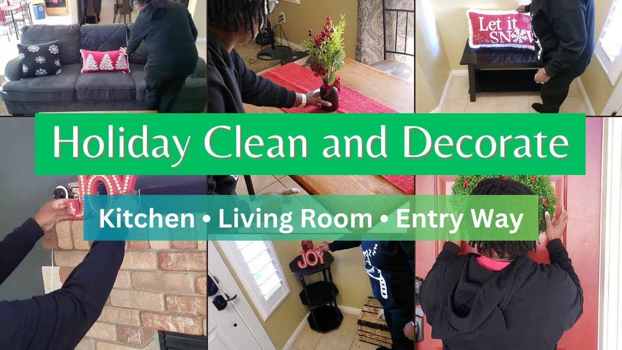 Cleaning Motivation with some Holiday Decor | Clean with Me | Christmas ...