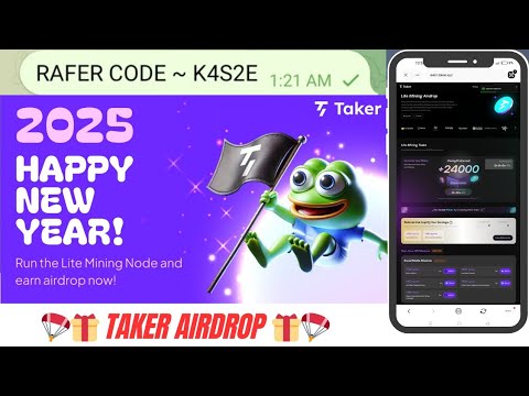 🪂🎁 TAKER AIRDROP 🎁🪂 Protocol Airdrop Earn Daily Mining Points here to ...