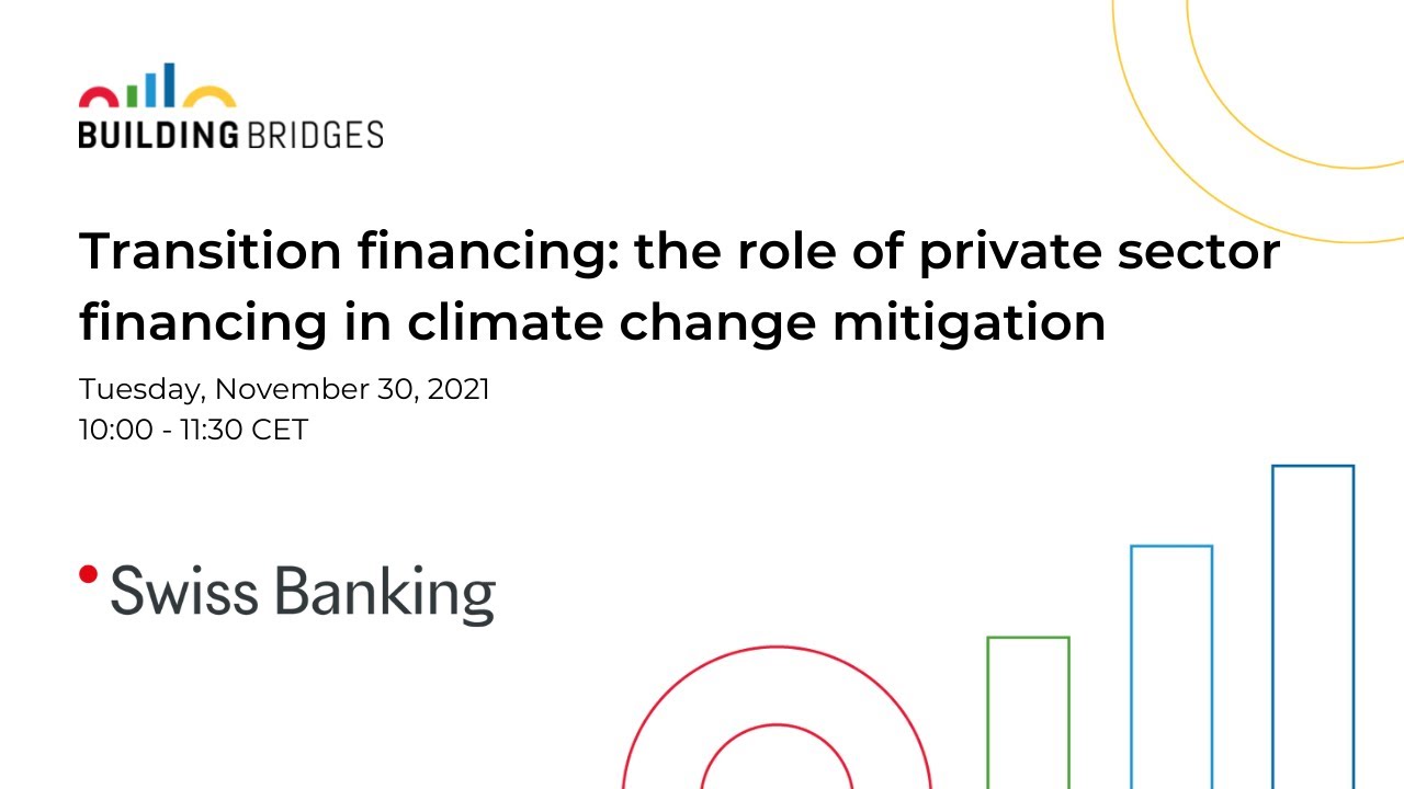 Transition financing: the role of private sector financing in climate ...