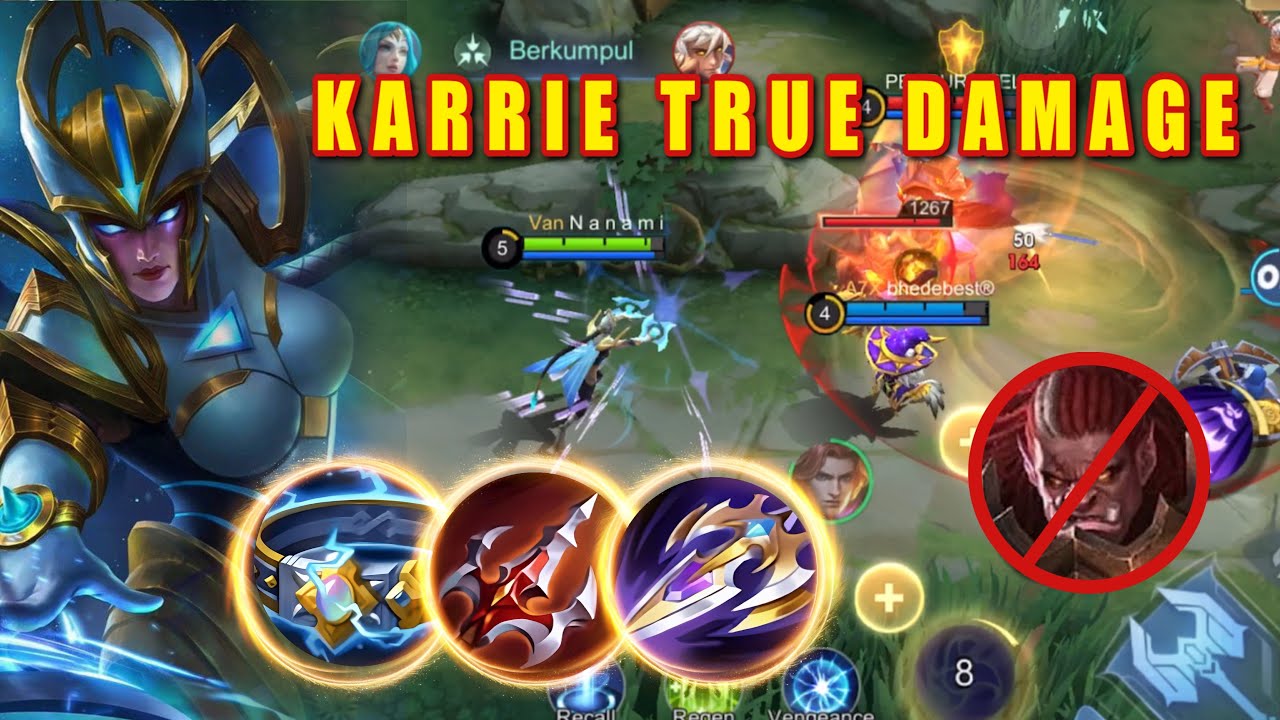 Karrie true damage💥karrie best build 2024. Counter hero tebel-MLBB ...
