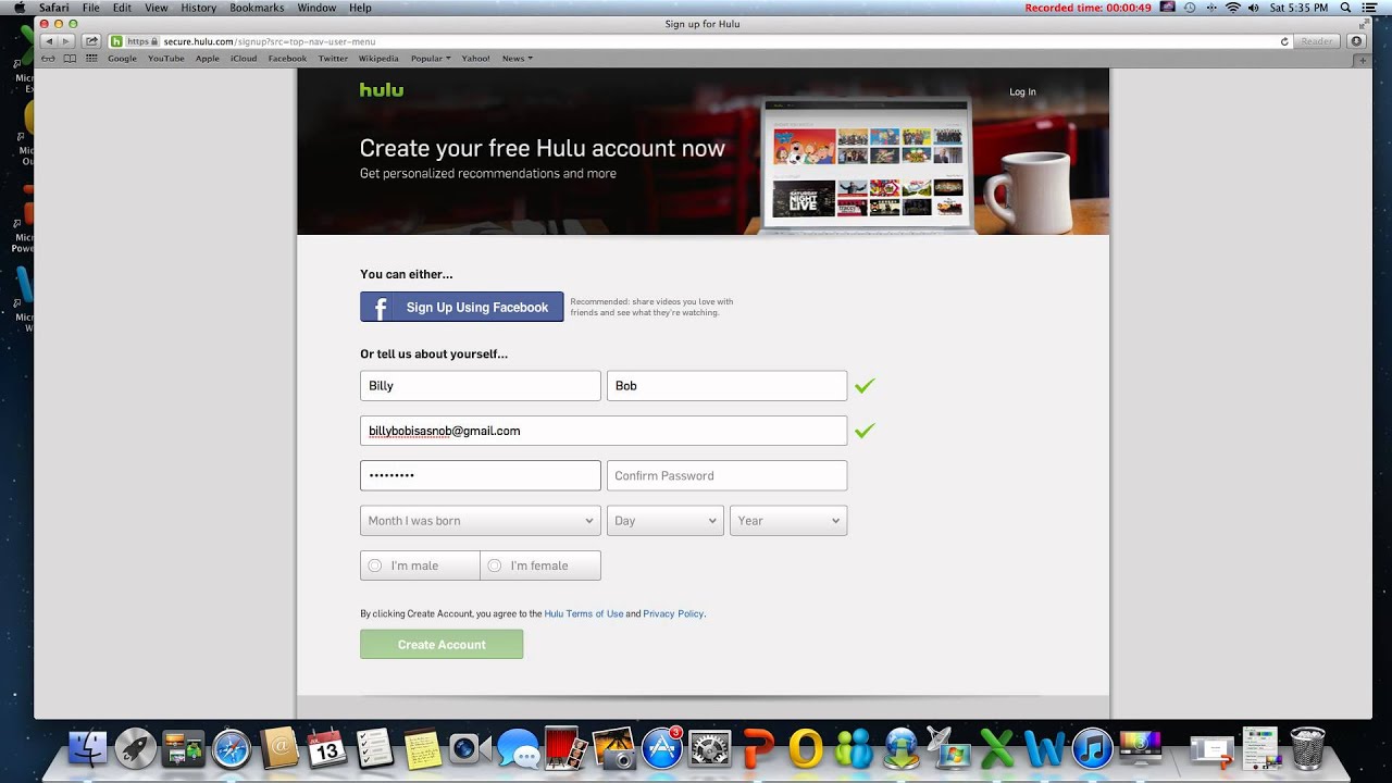 How To Make A Regular Hulu Account (For Dummies) - YouTube