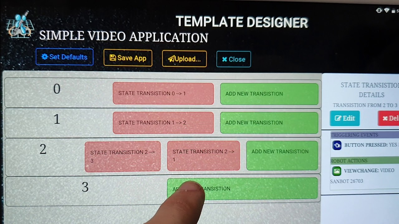 Video Options Template Designer Demo for Sanbot - YouTube