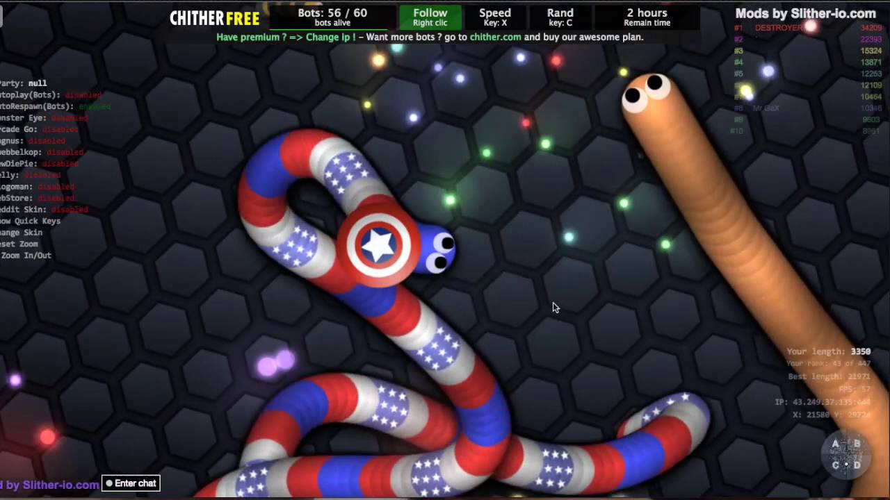 HOW TO GET 60 FREE BOTS ON SLITHER.IO - YouTube