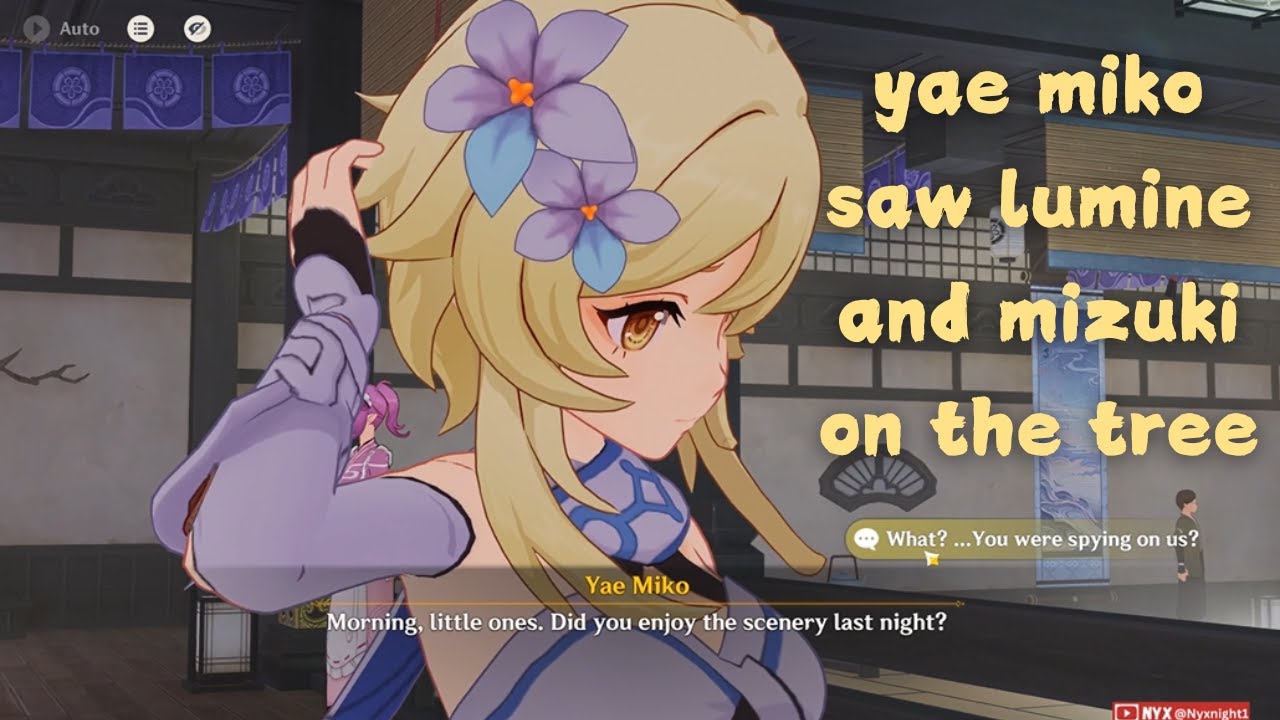 Yae MIko Saw Lumine And Mizuki On The Tree Lmaoo| Mizuki Story Quest ...