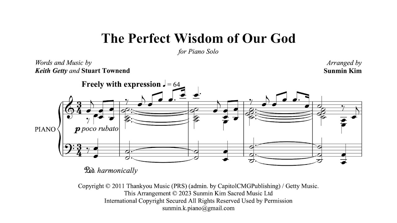 The Perfect Wisdom of Our God | Arr. by Sunmin Kim | Piano Solo - YouTube Music