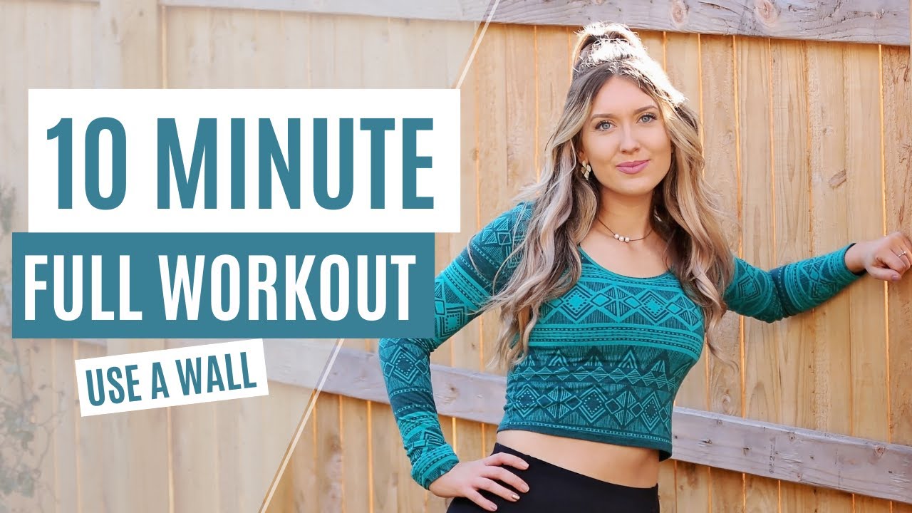 Workout with wall // 10 minute Full Body workout no equipment // wall ...