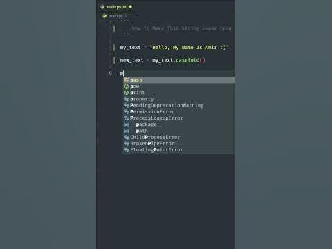 Python: casefold() function in 20 seconds !! #shorts #python - YouTube