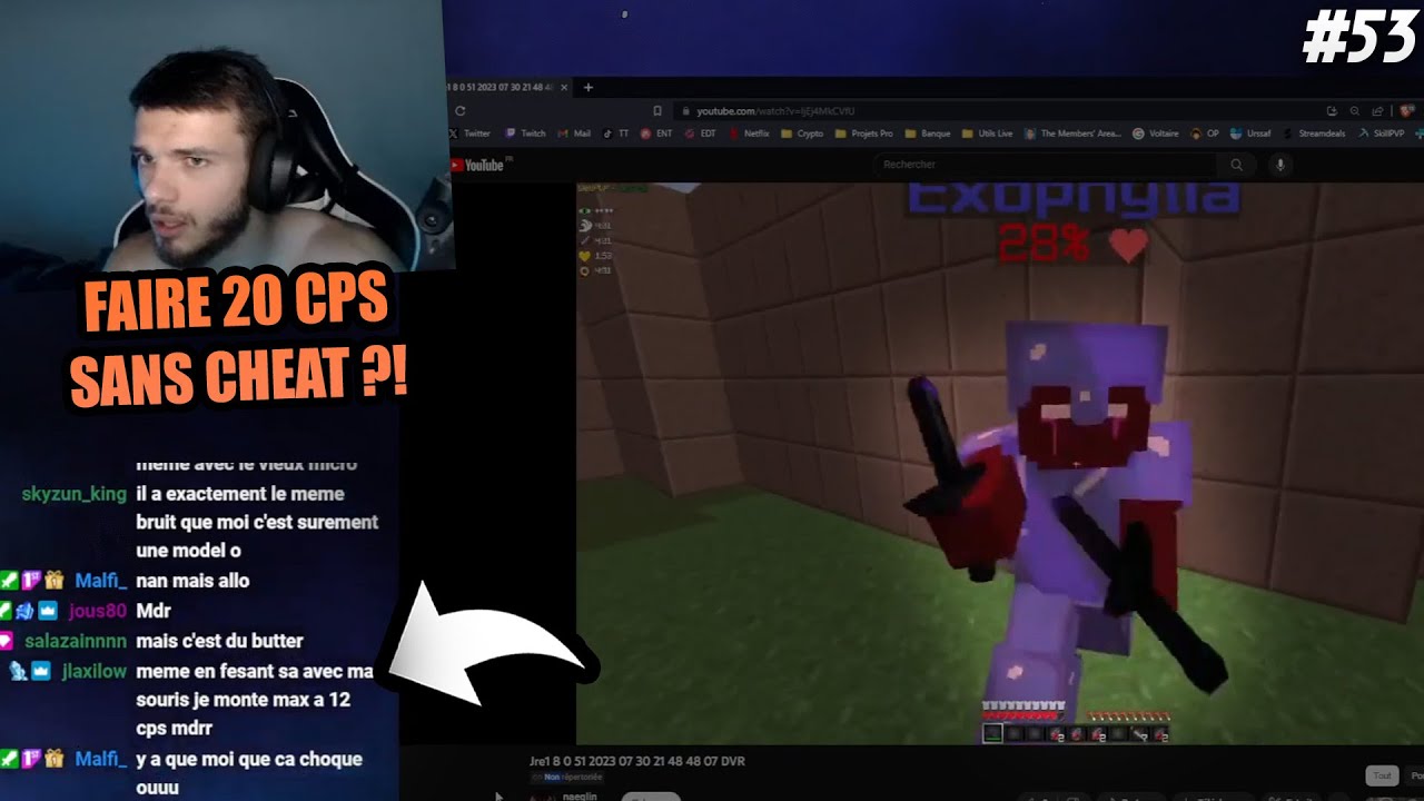 💥COMMENT FAIRE 20 CPS SUR MINECRAFT SANS CHEAT...- SKILLPVP V13 #53 ...