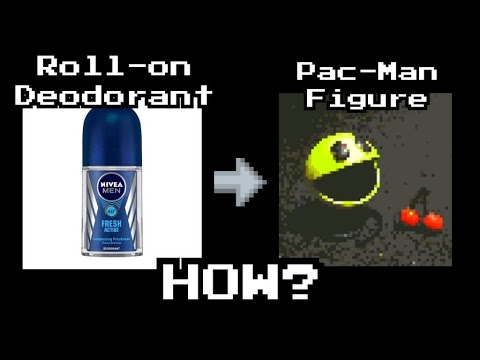Making DIY PAC-MAN Figure using a Roll-on Deodorant Ball - YouTube
