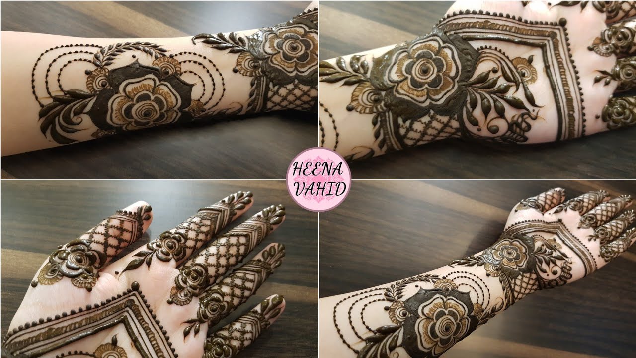 Beautiful Big Rose henna design | Stylish Mehndi design for hands ...