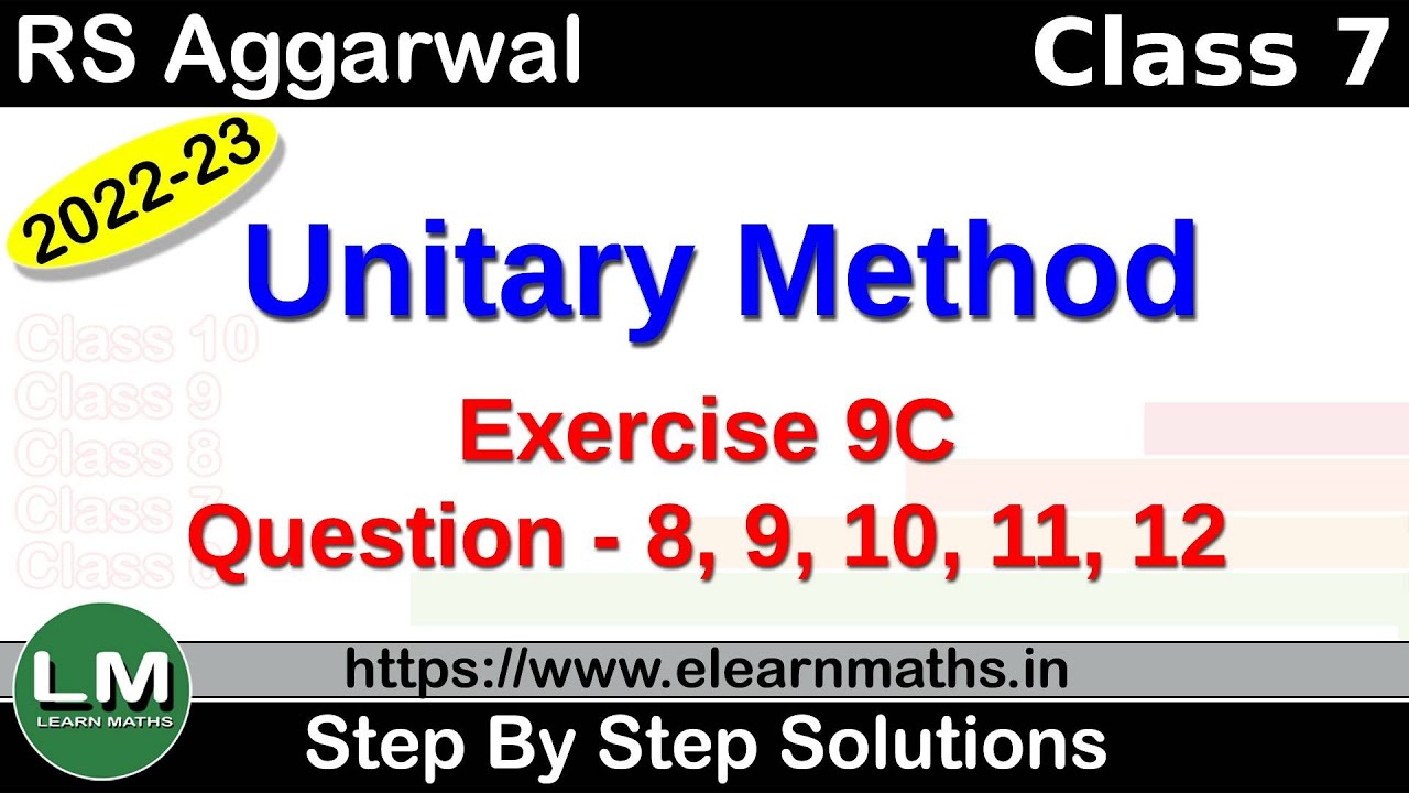 Unitary Method Class 7 Chapter 9 Exercise 9c Question 8 12 Rs 4308