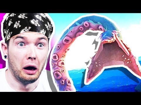 DanTDM A GIANT KRAKEN Attacked Our Pirate Ship! #TDM