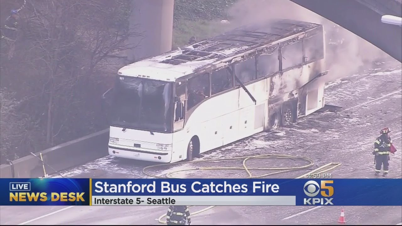 Stanford Track Team Evacuated After Charter Bus Catches Fire In Seattle ...