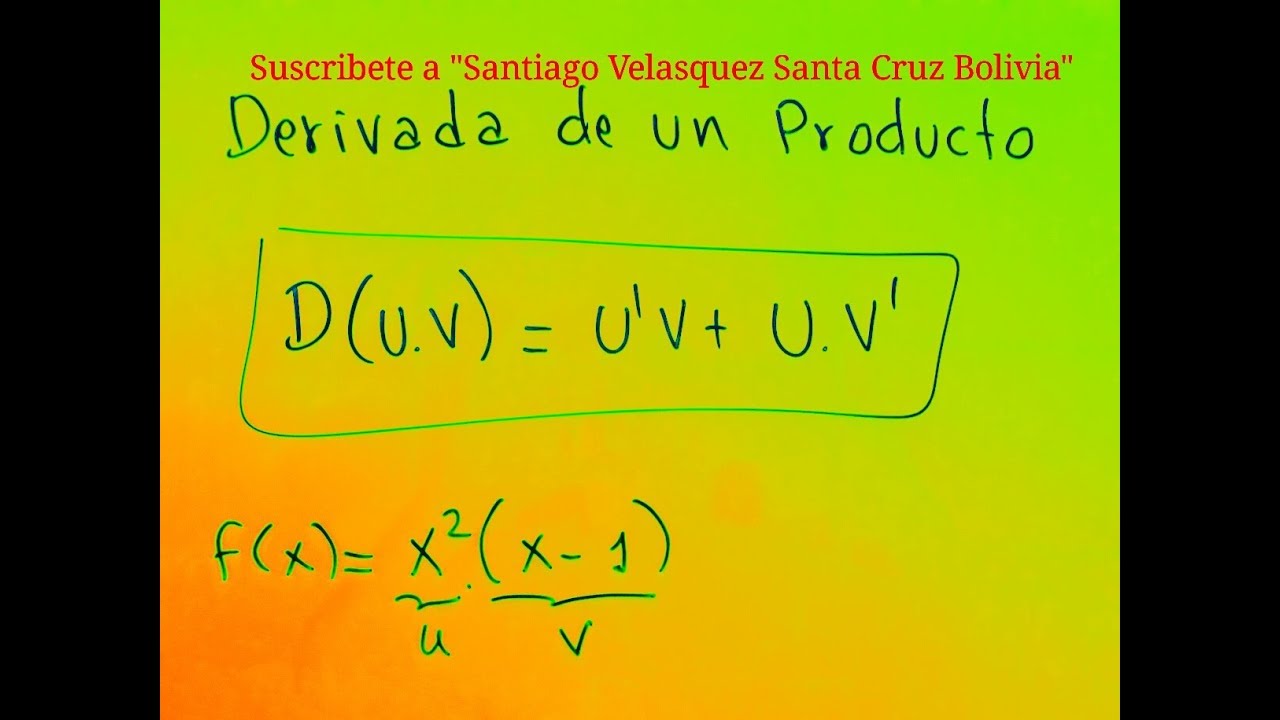 DERIVADA DE UN PRODUCTO U V U V UV YouTube DERIVADA DE UN PRODUCTO U V U V UV YouTube