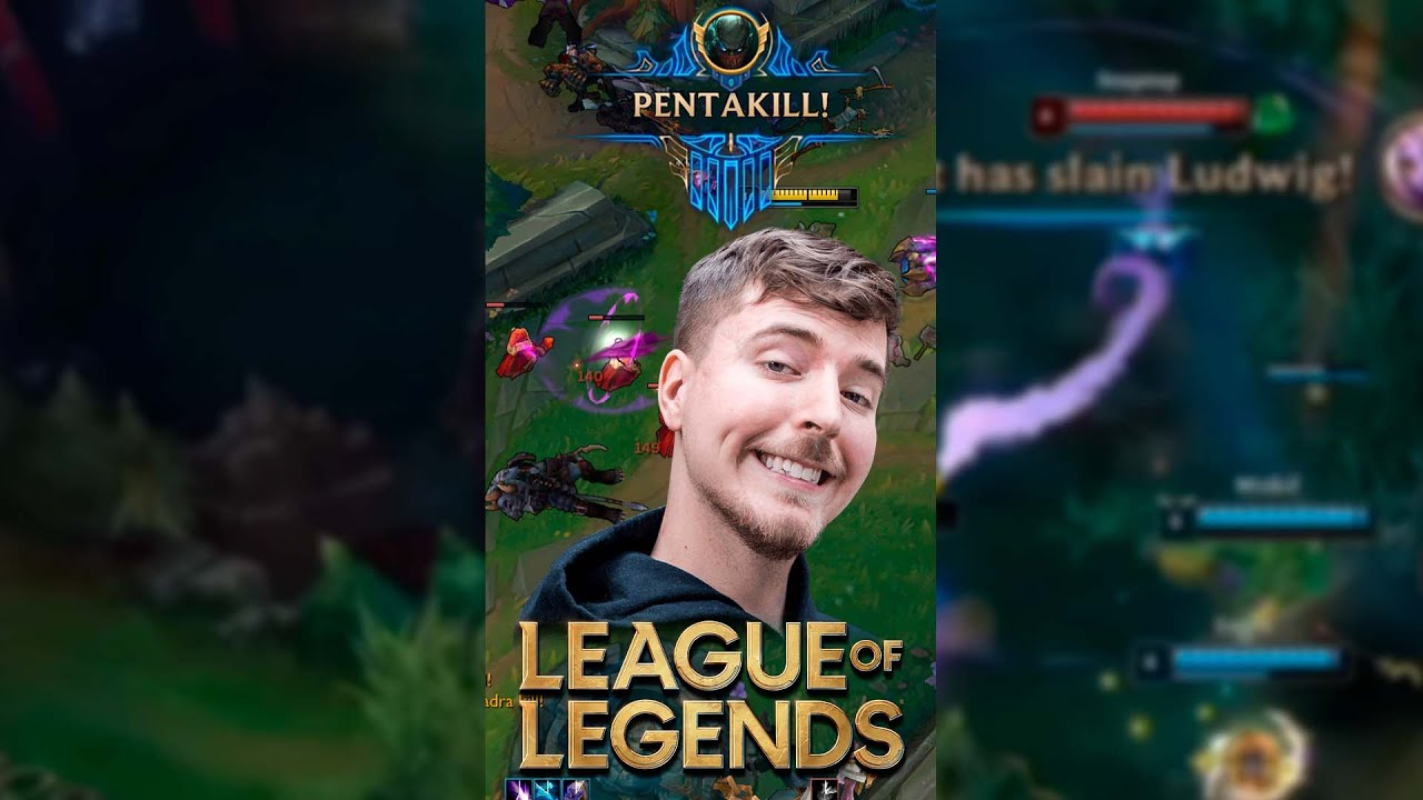 MrBeast JUGANDO League of Legends! #shorts #leagueoflegends - YouTube