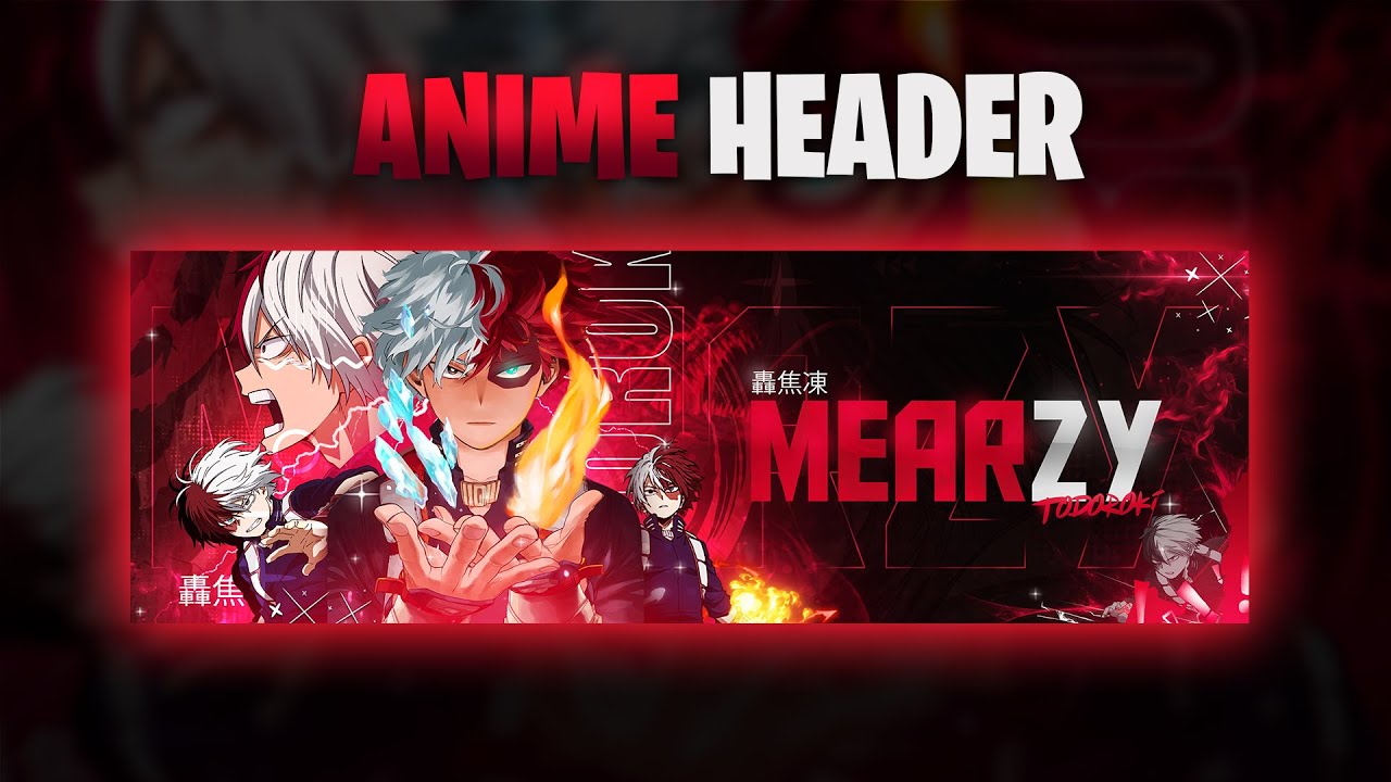 Amazing header of Shoto Todoroki | Anime header | Adobe Photoshop - YouTube