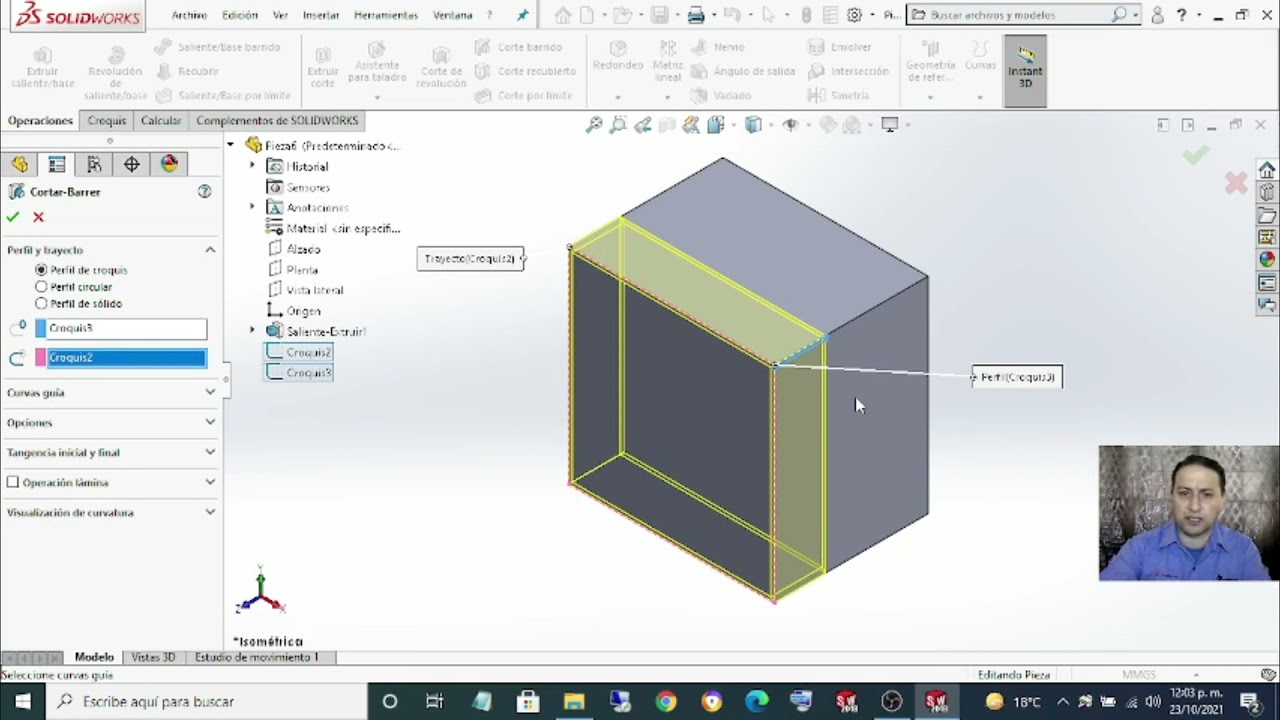 Como hacer una pieza en SolidWorks // Práctica_5 // Curso básico de ...