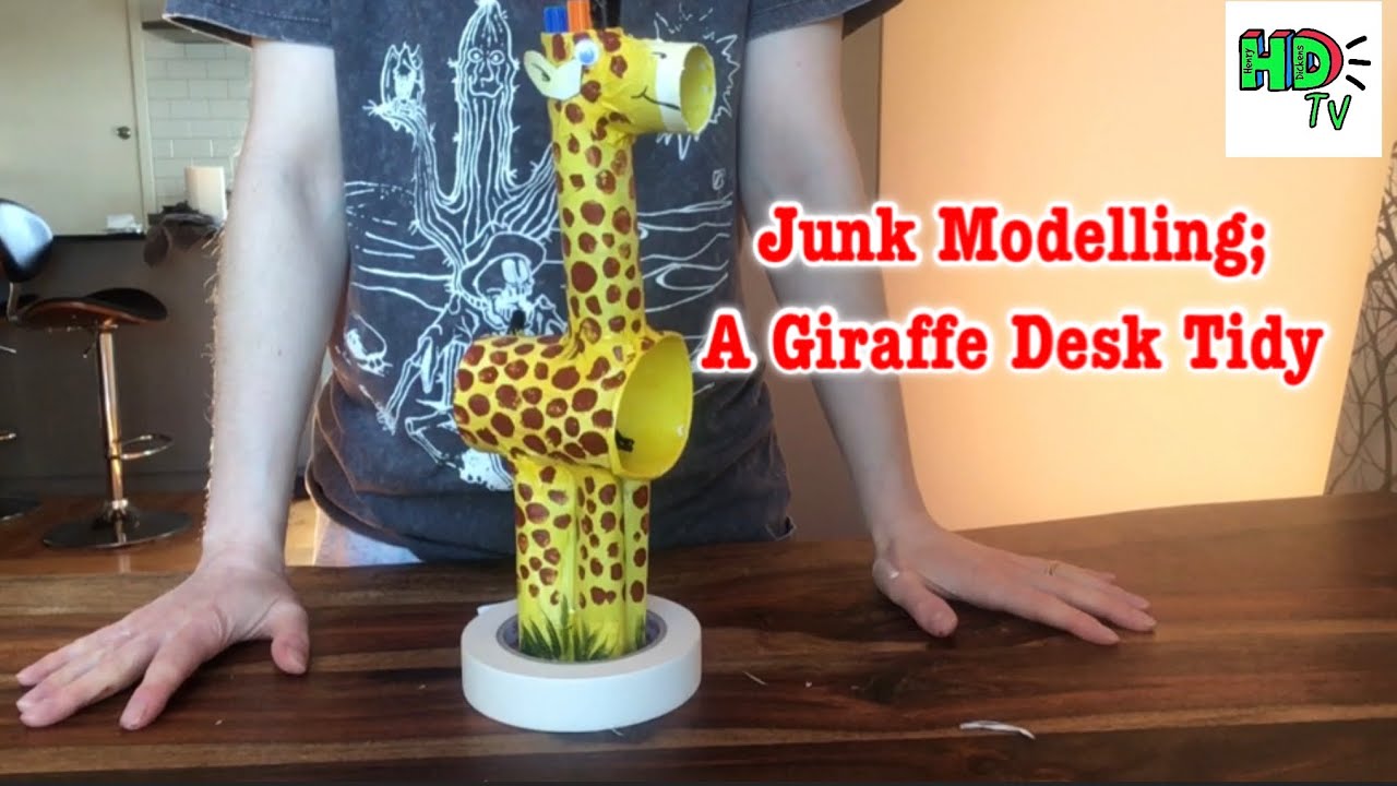 Junk Modelling Giraffe Desk Tidy - YouTube