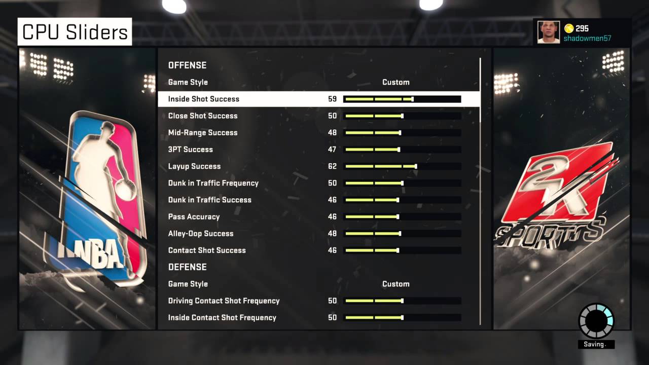 NBA 2K15-Sliders for MyGM/MyLeague - YouTube