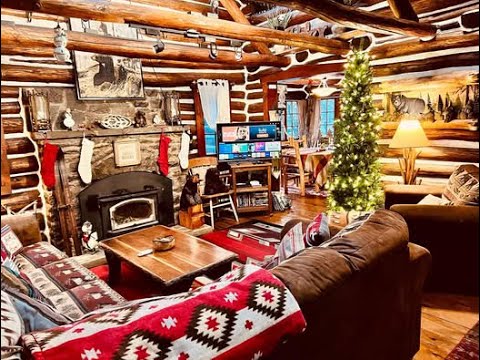 Rustic Rest Log Cabin (Poconos) Interior Tour (December 2025) - YouTube