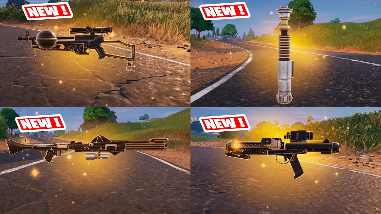 Fortnite All New Star Wars Mythic Weapons ( Blaster Rifle & Wookie Bow ...