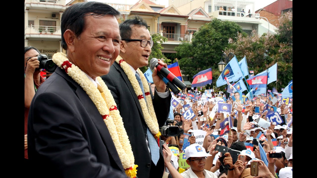 Cambodia: Kem Sokha Sam Rainsy CNRP Election Campaign - YouTube