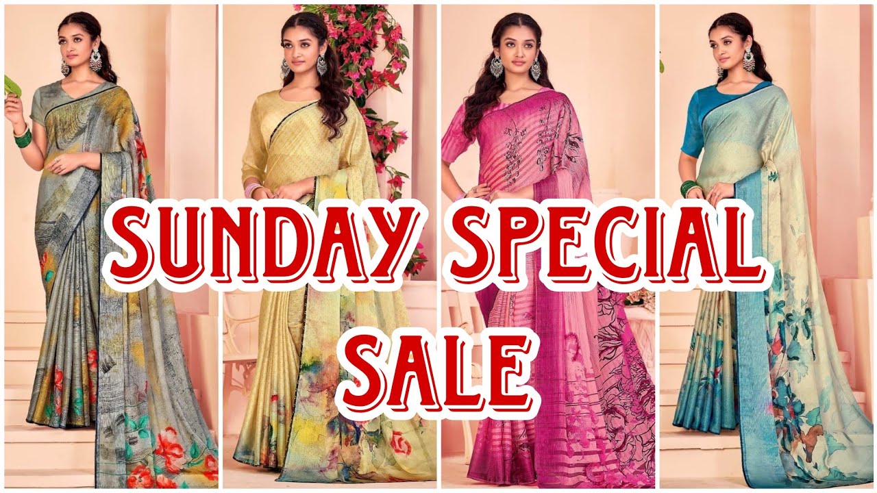 Latest digital print patch work and thread work sarees | Sunday special ...